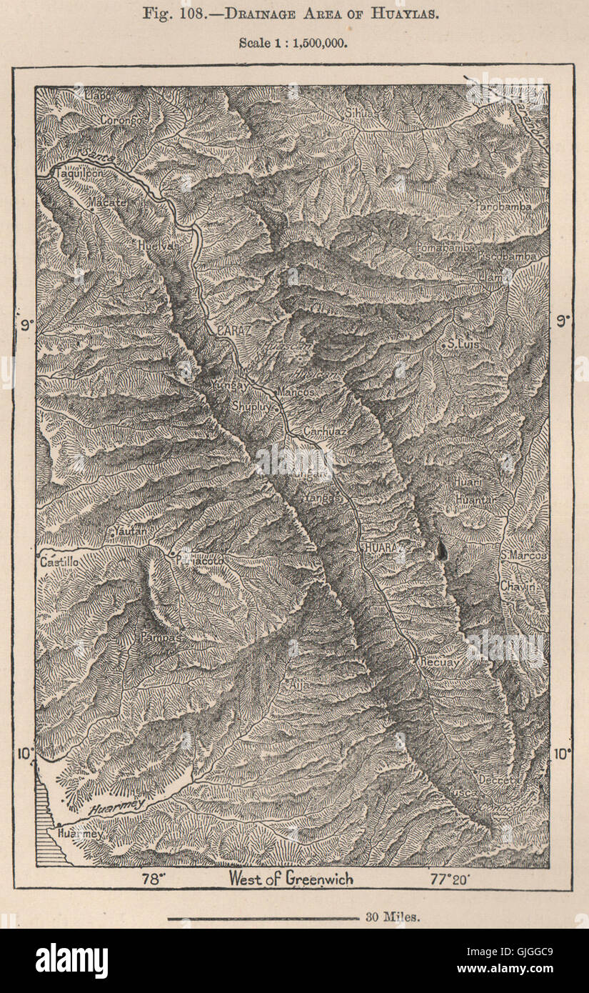 Parque Nacional Huascarán, Cordillera Blanca, Huaylas. Peru, 1885 ...
