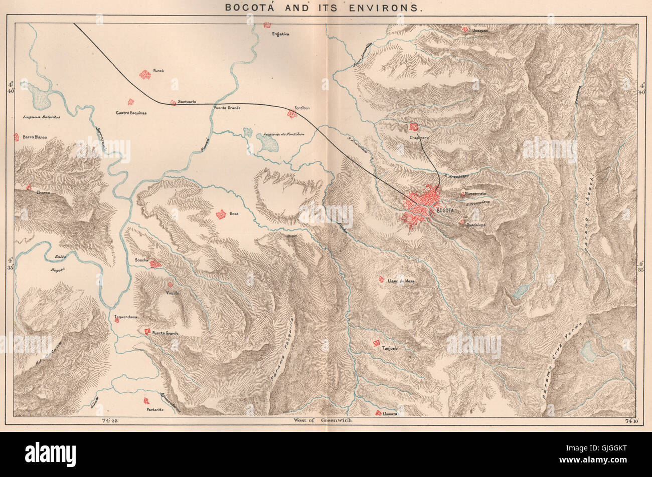 Bogotá Bogota/Bogota & environs. Soacha Chapinero Bosa. Colombia, 1885 ...