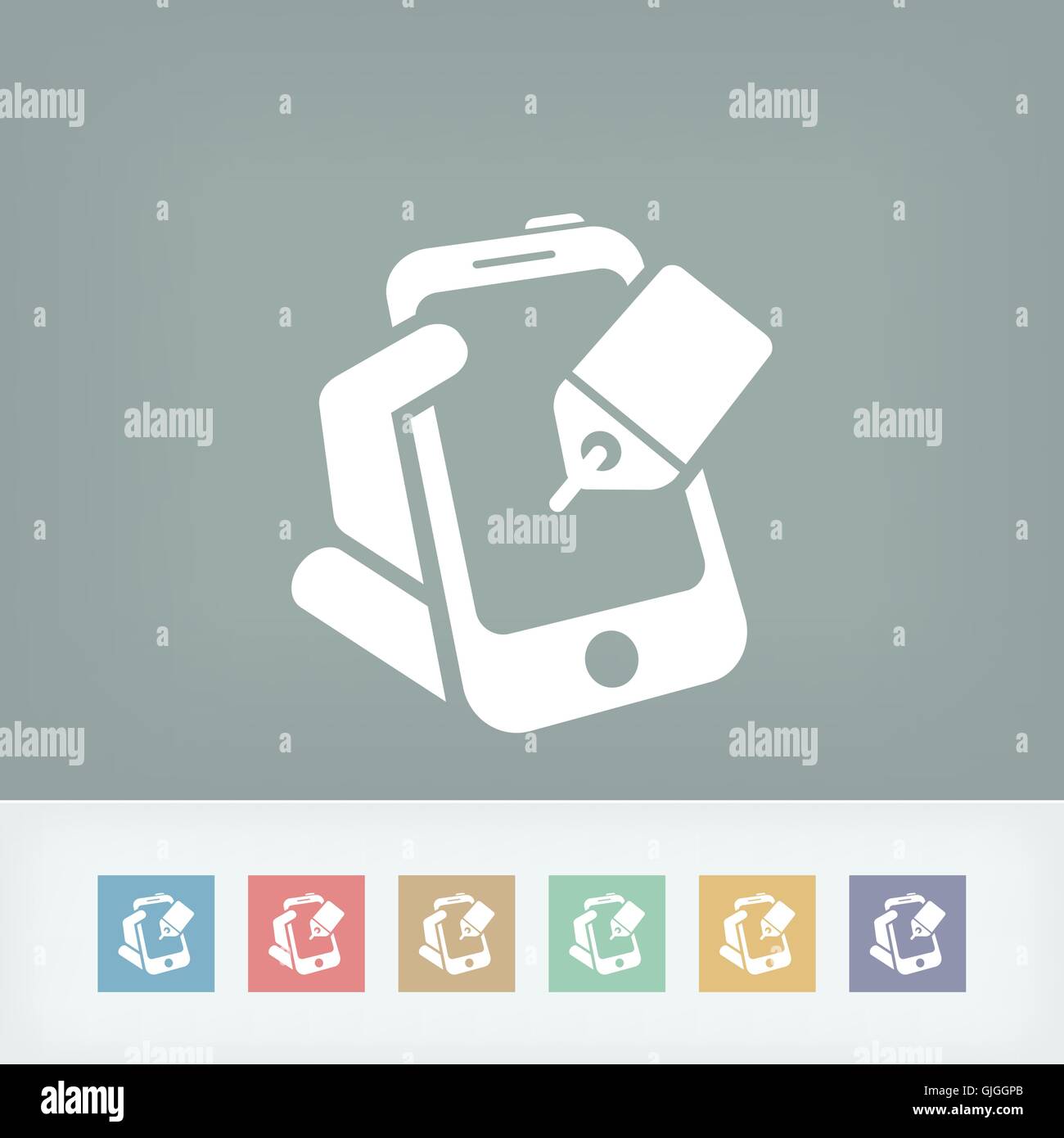 Phone label icon Stock Vector Image & Art - Alamy