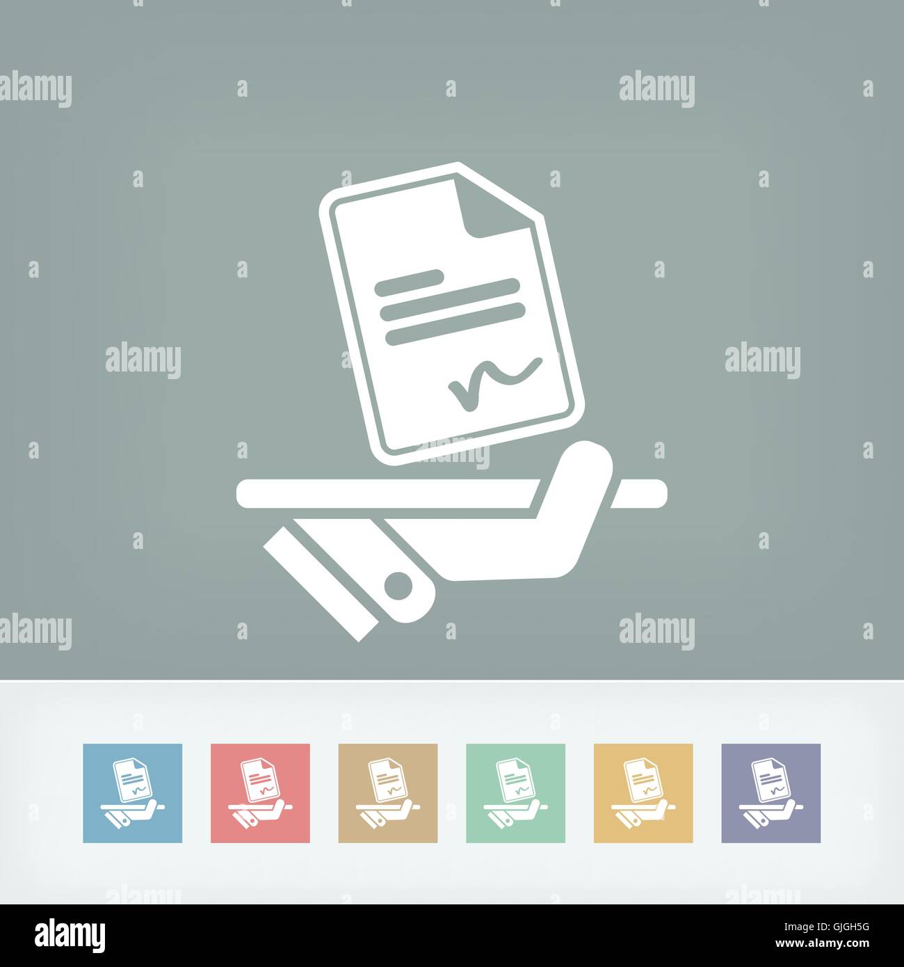 Sign on document icon Stock Vector Image & Art - Alamy