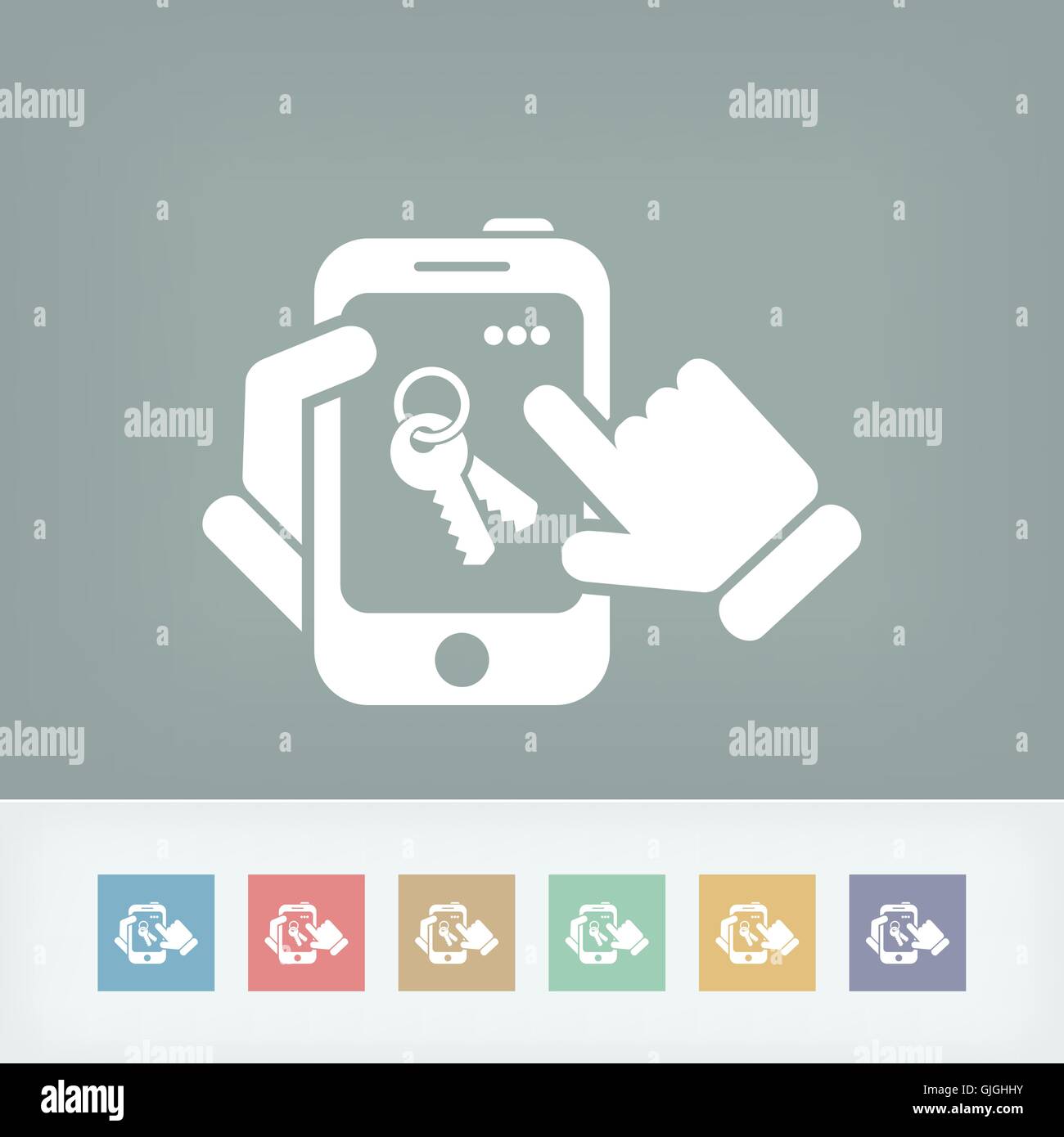 Smartphone icon. Key access Stock Vector Image & Art - Alamy