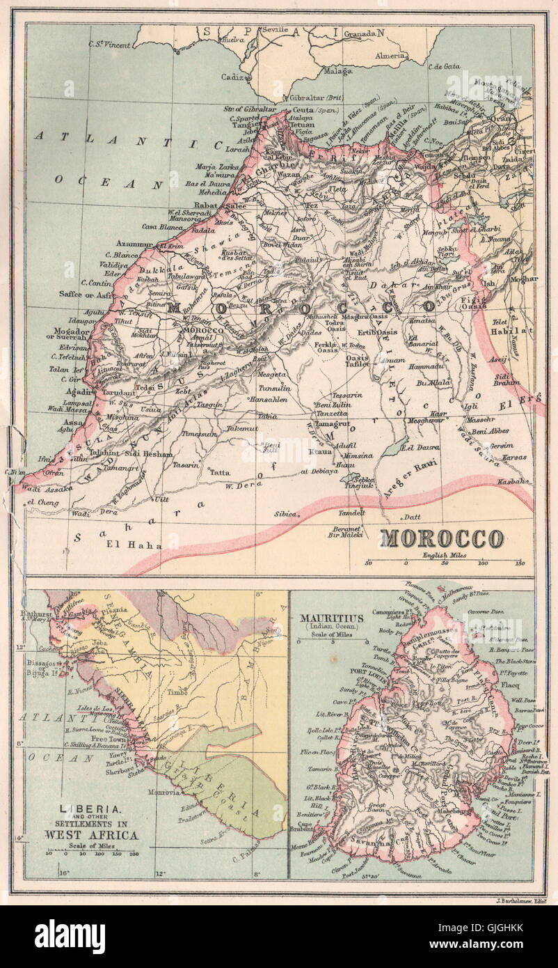 19th century map of morocco hi-res stock photography and images - Alamy