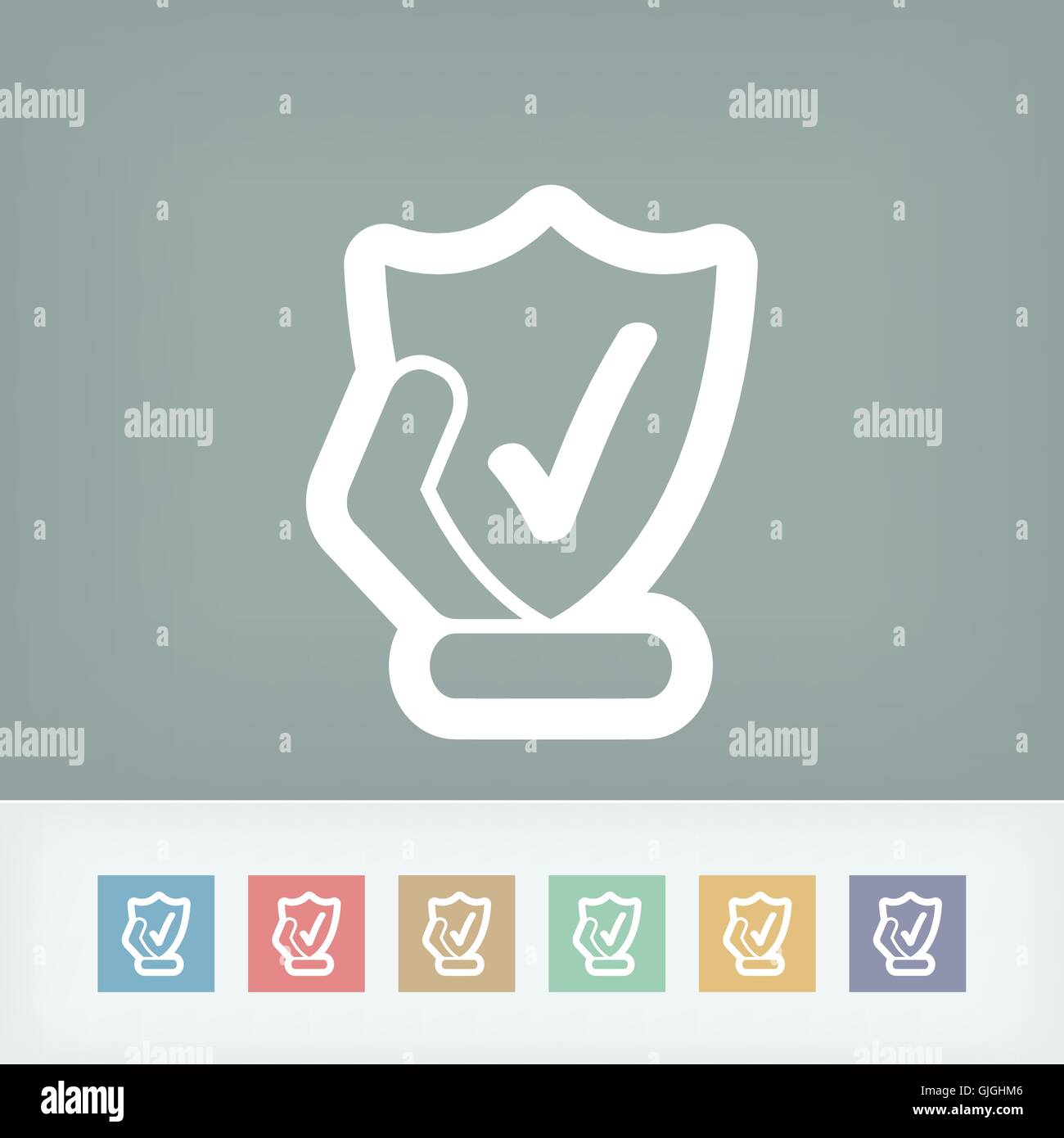 Protected their shields Stock Vector Images - Alamy