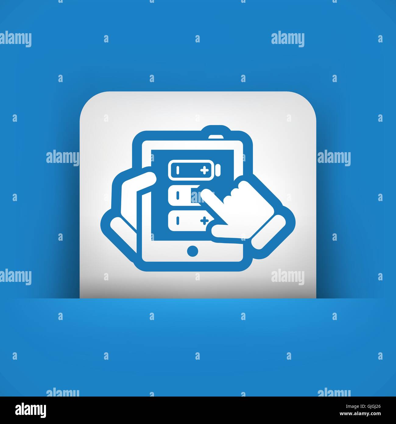 Tablet battery concept Stock Vector Image & Art - Alamy