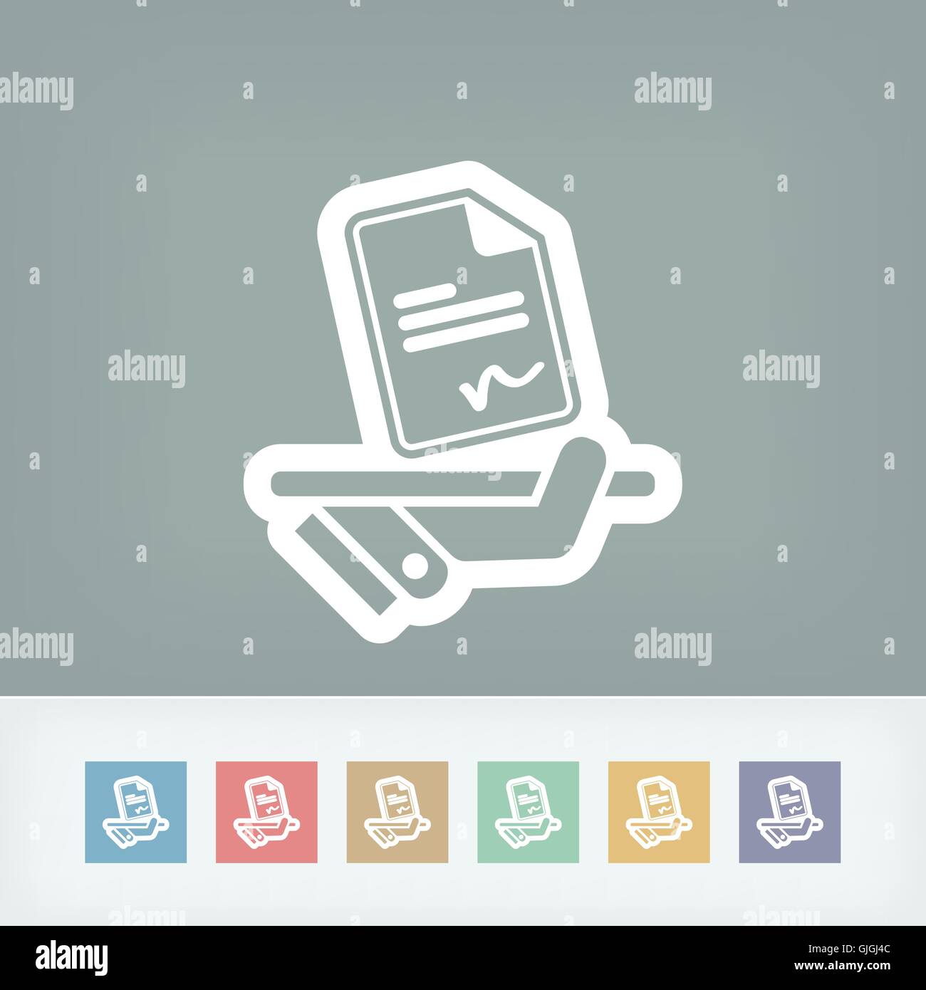 Sign on document icon Stock Vector Image & Art - Alamy