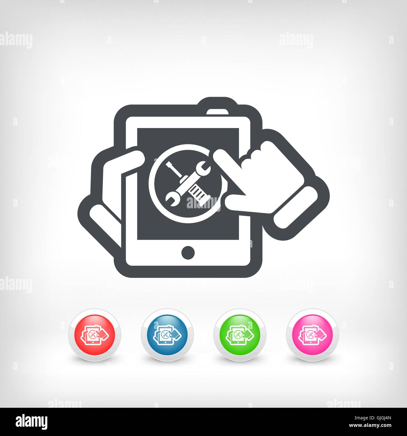 Broken phone touchscreen smartphone Stock Vector Images - Alamy