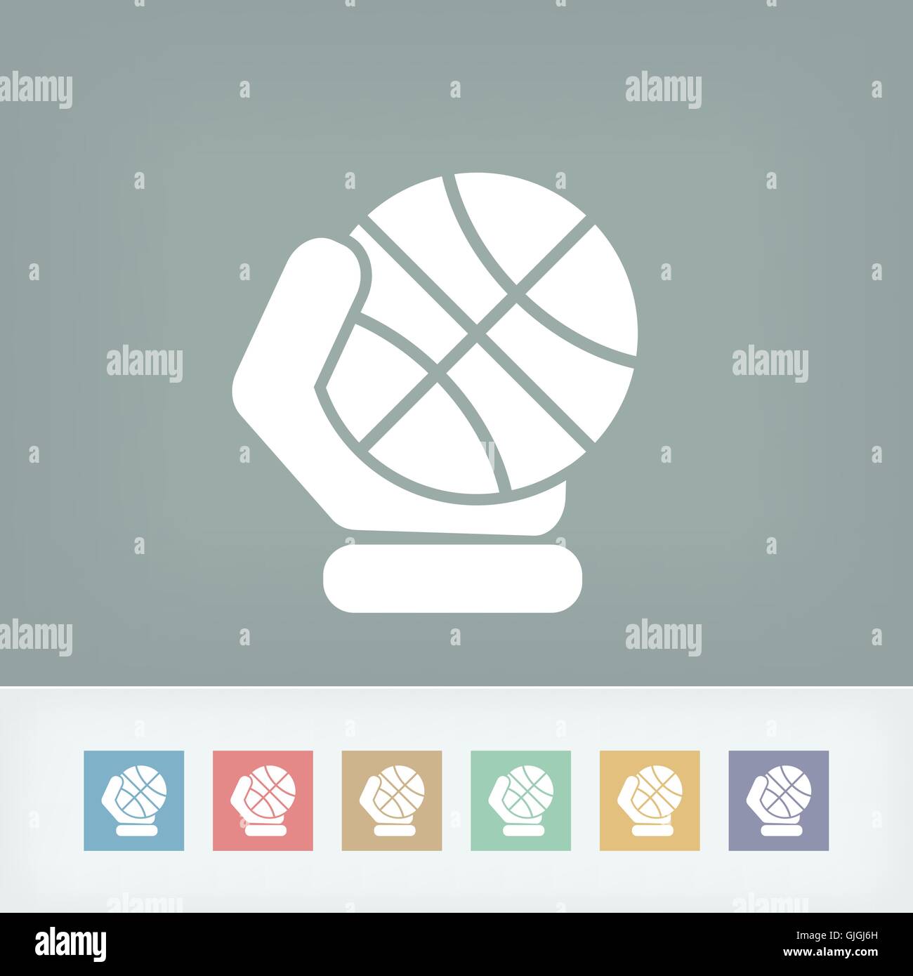 Basketball ball hand icon Stock Vector Images - Alamy