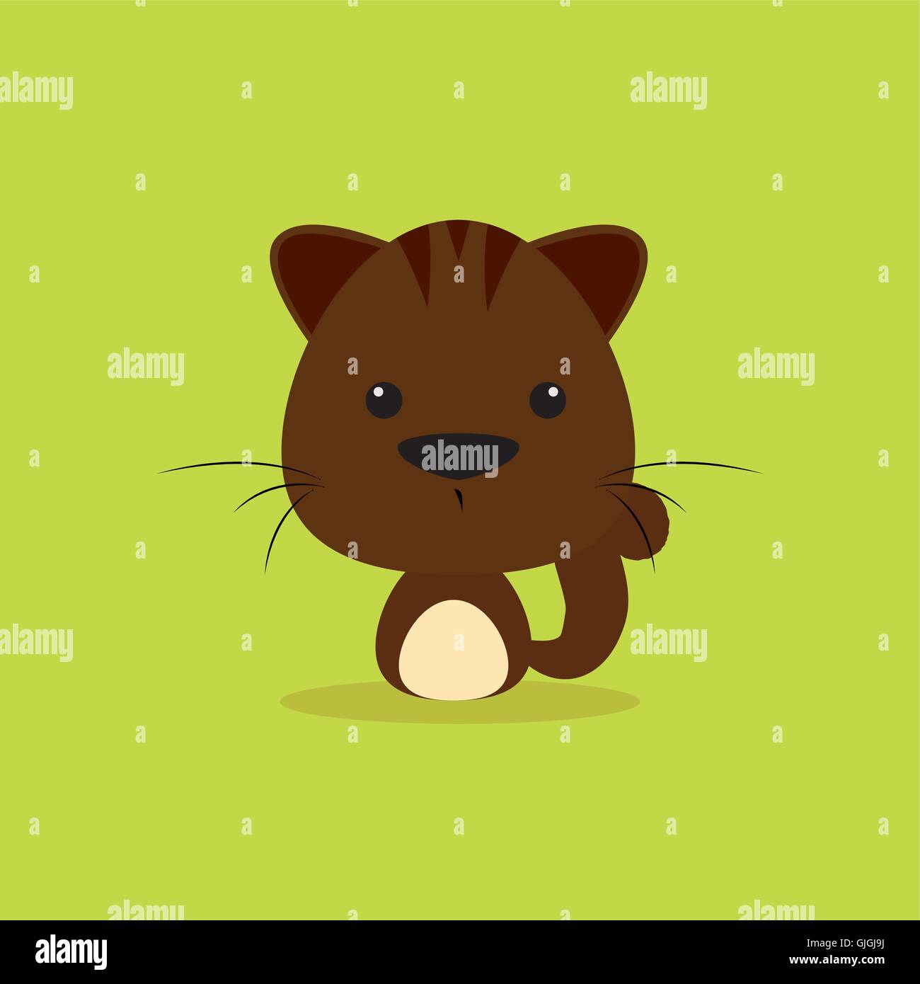 Cute Cartoon Wild cat Stock Vector Image & Art - Alamy