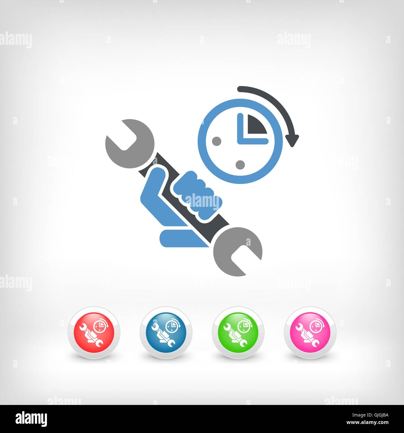 Assistance time icon Stock Vector Image & Art - Alamy
