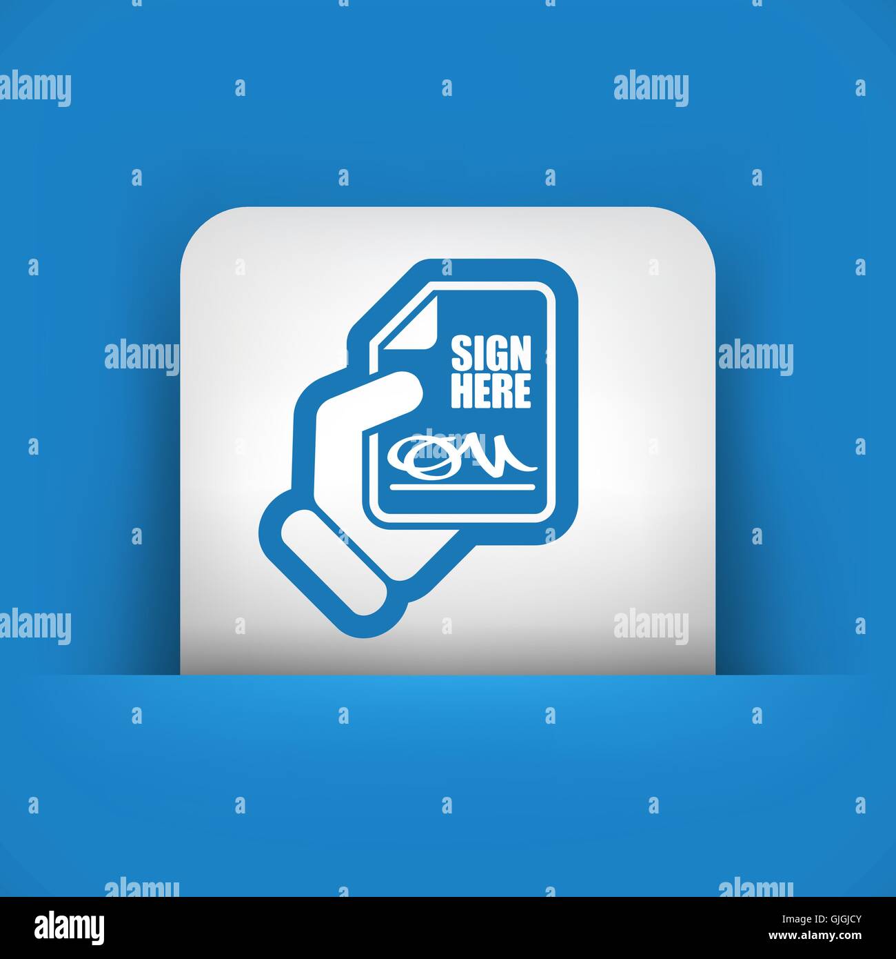 Sign on document icon Stock Vector Image & Art - Alamy
