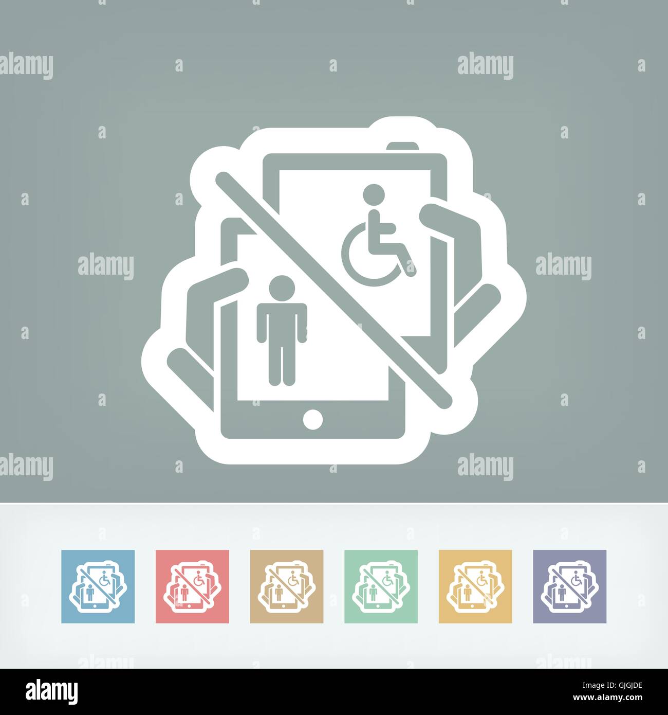 Disabled social network Stock Vector Image & Art - Alamy