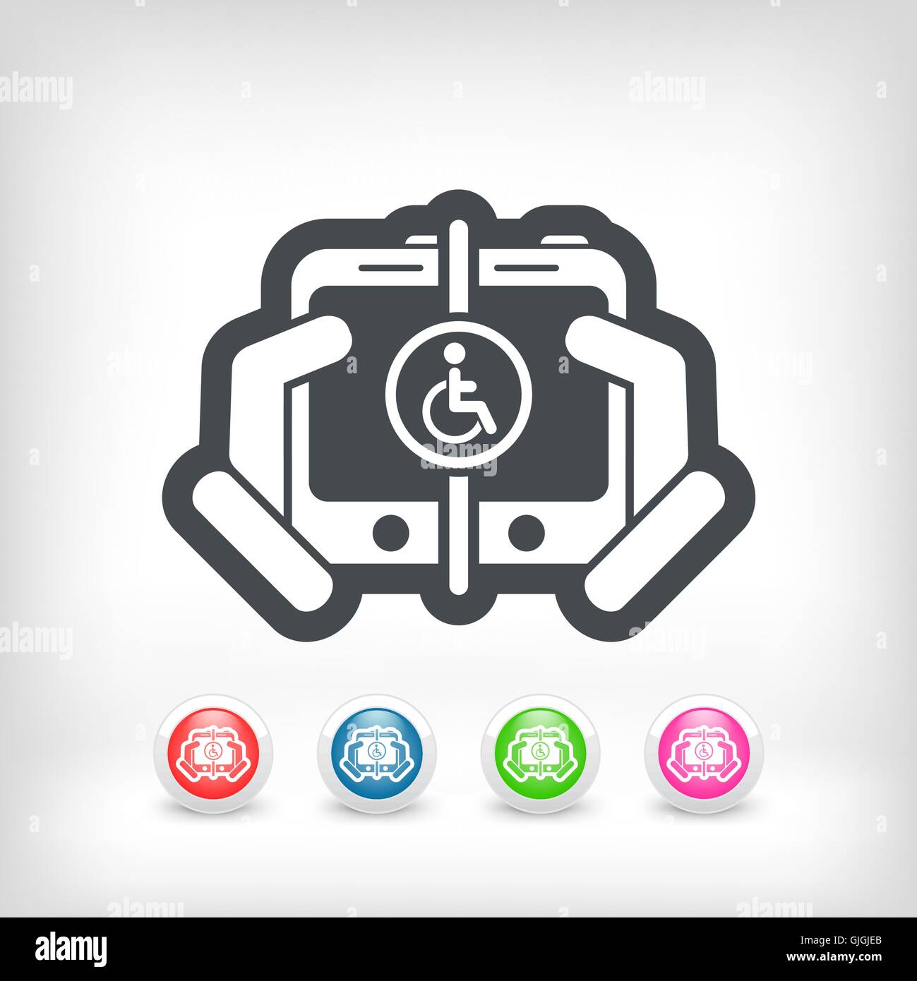 Handicap tablet connection Stock Vector Image & Art - Alamy