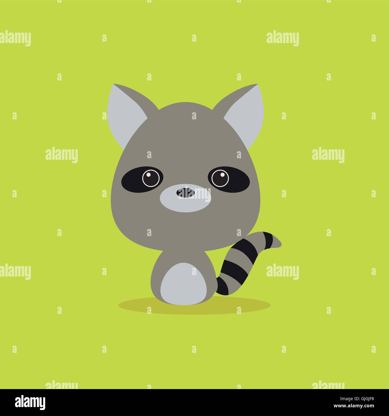 Cute Cartoon Wild raccoon Stock Vector Image & Art - Alamy