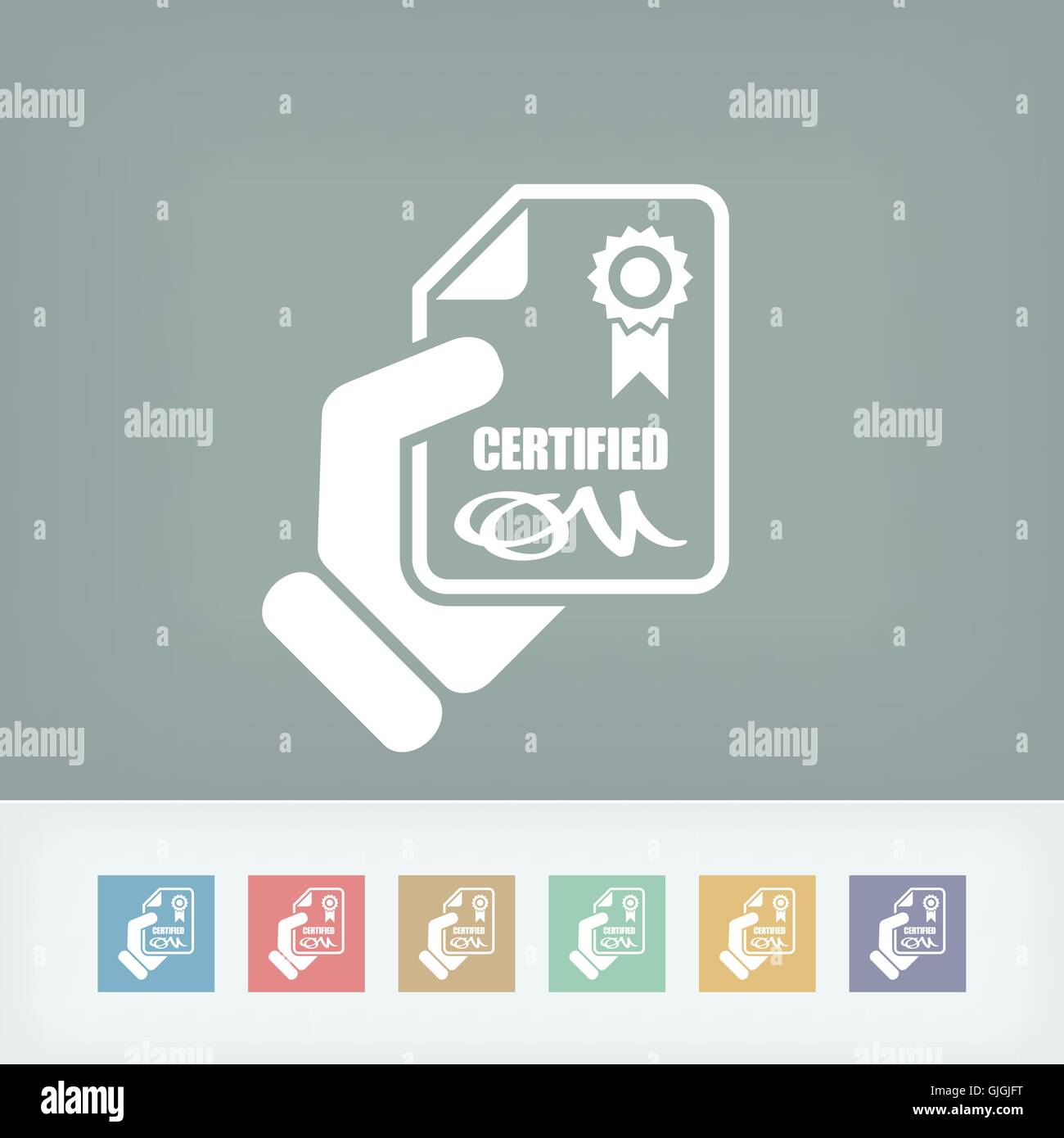 Certified document icon Stock Vector Image & Art - Alamy