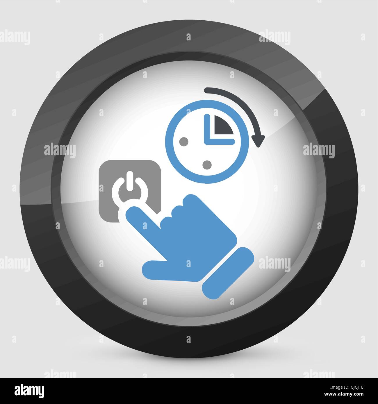 Turn off timer button icon hi-res stock photography and images - Alamy