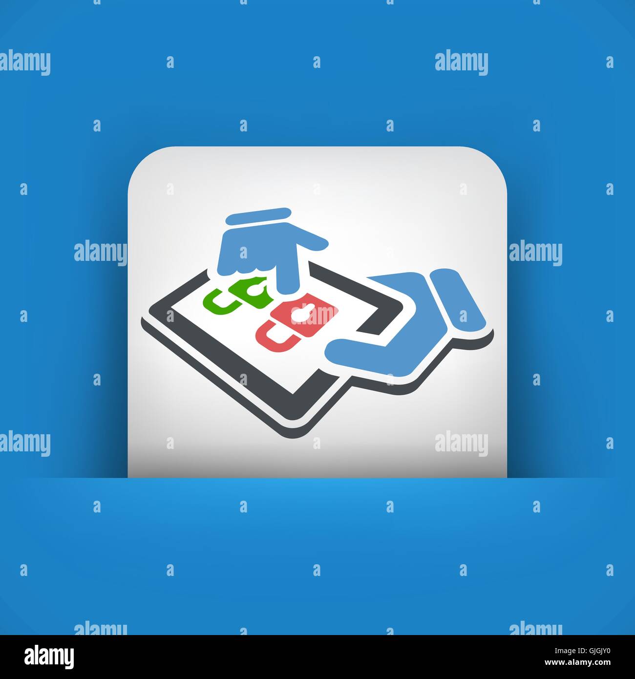 Tablet access label icon Stock Vector Image & Art - Alamy