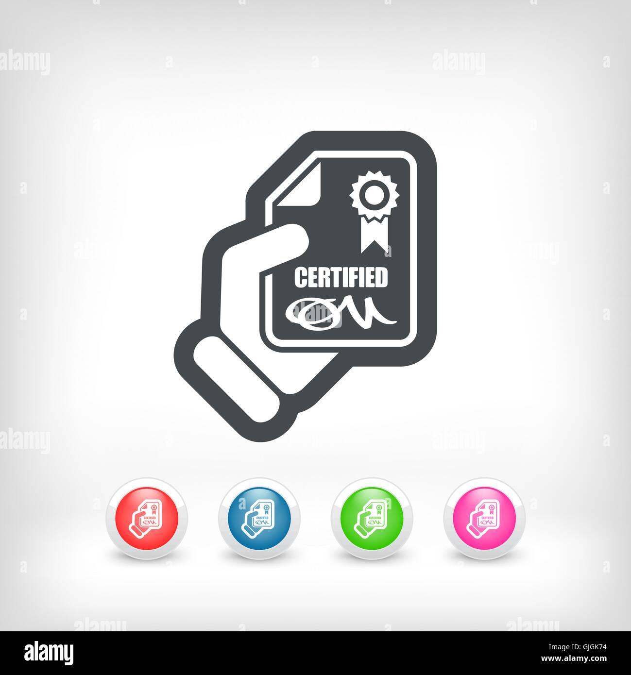 Certified document icon Stock Vector Image & Art - Alamy