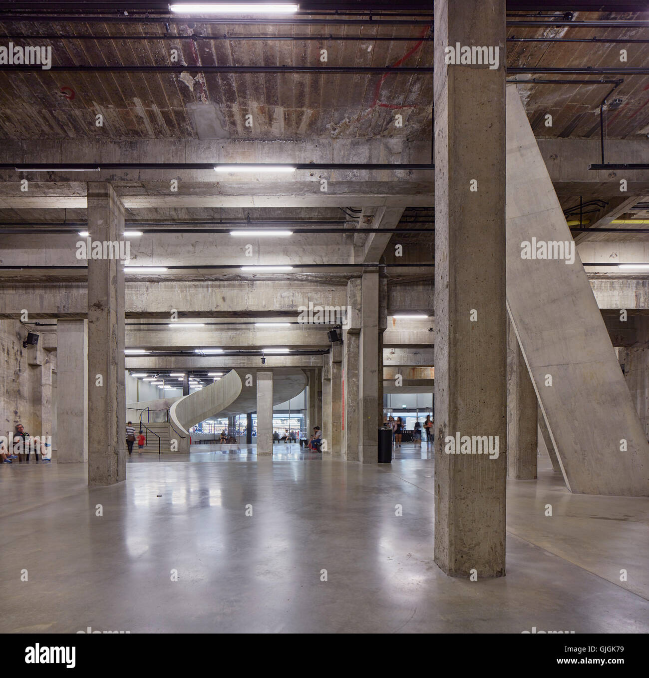 Oil tank basement area to ward Turbine Hall with staircase. Switch ...