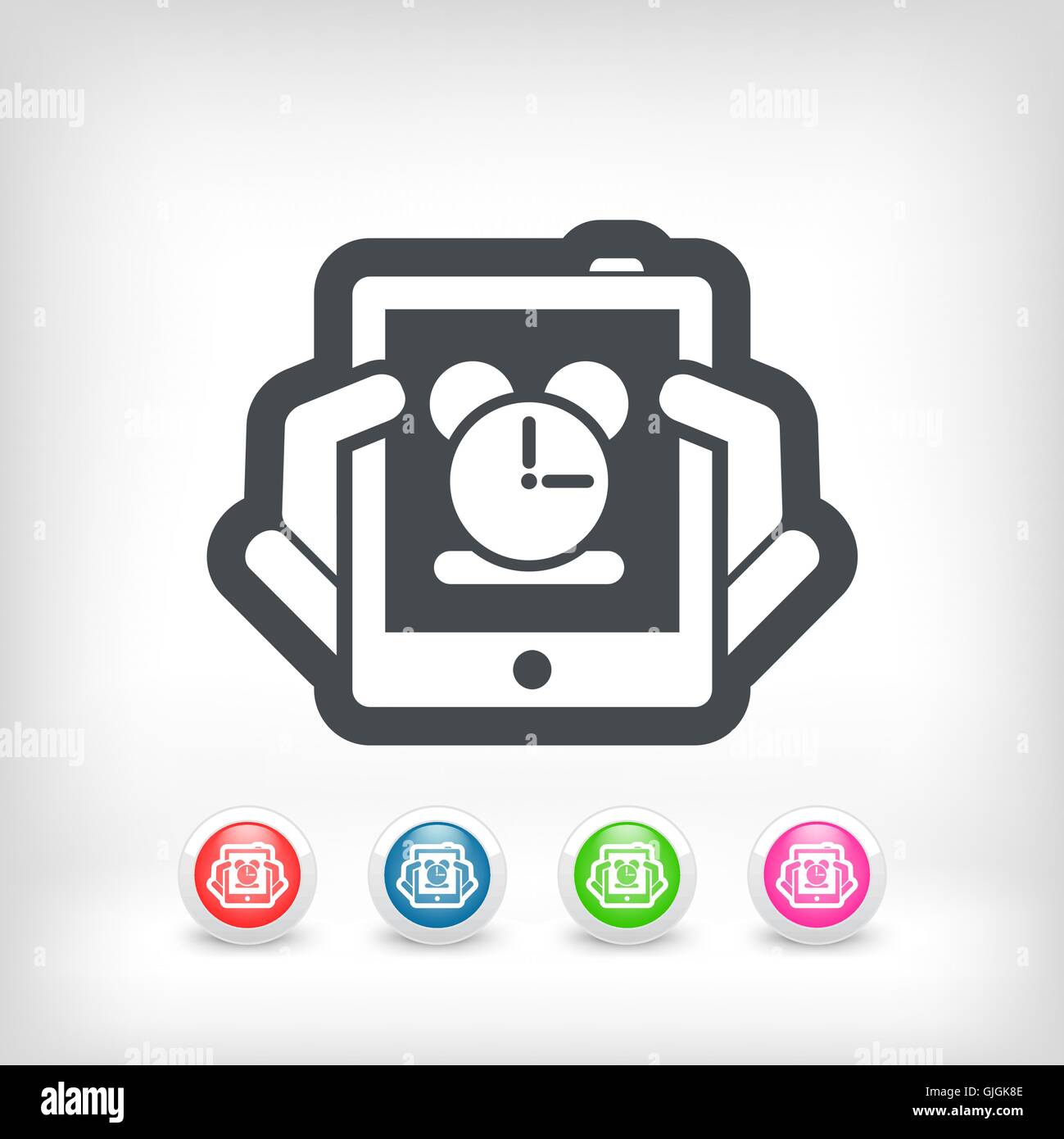 Tablet clock icon Stock Vector Image & Art - Alamy
