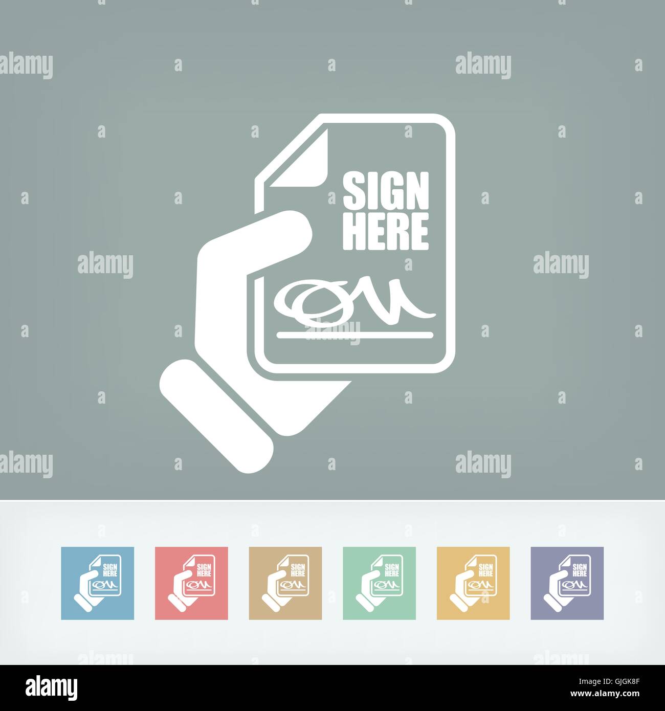 Sign on document icon Stock Vector Image & Art - Alamy