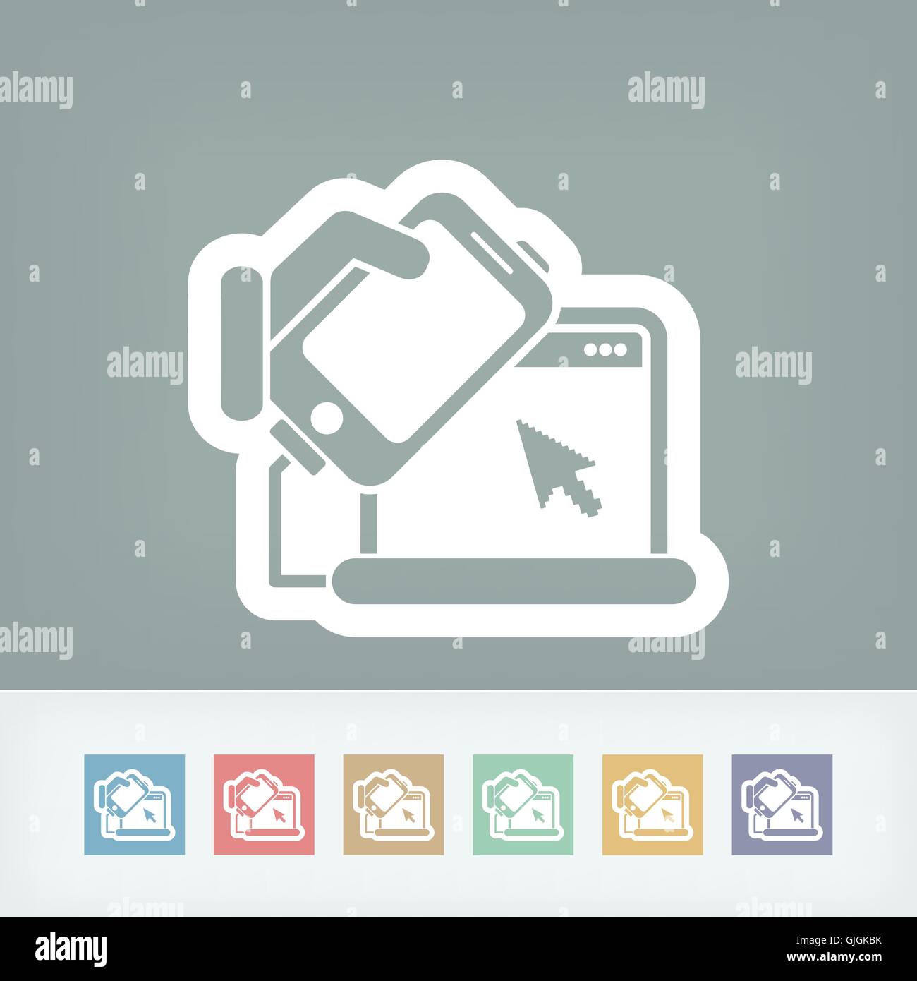 Smartphone and computer connection Stock Vector Image & Art - Alamy