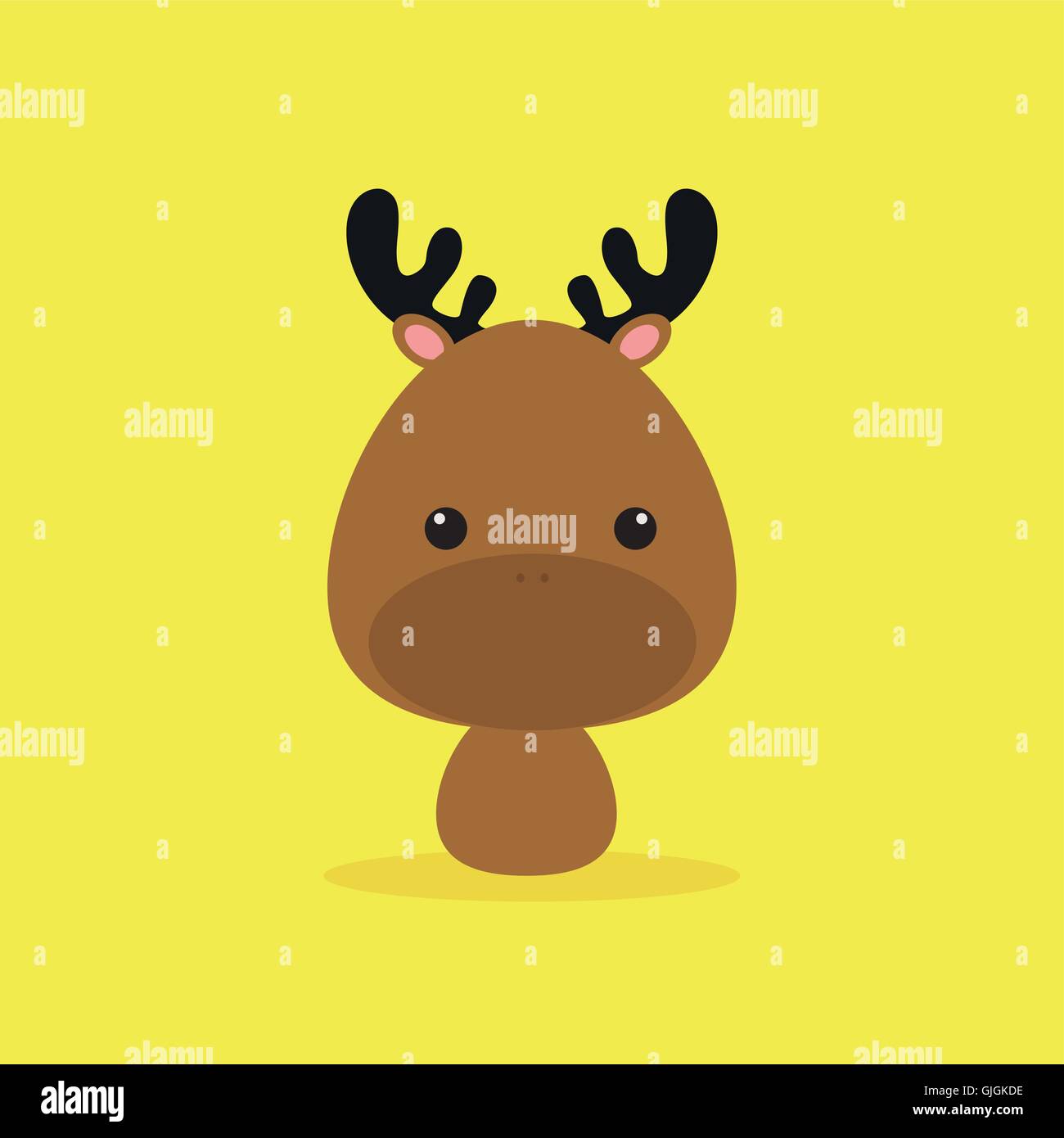 Cute Cartoon Wild deer Stock Vector Image & Art - Alamy