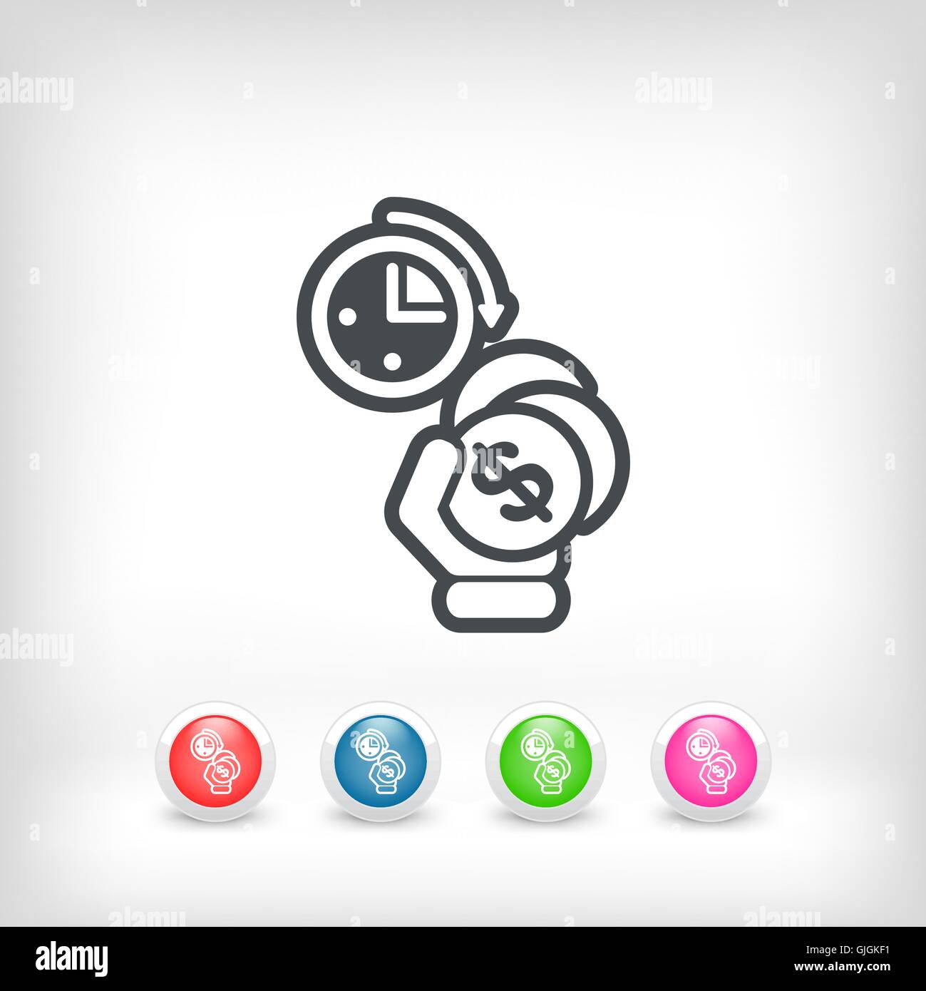 Money time icon Stock Vector Image & Art - Alamy