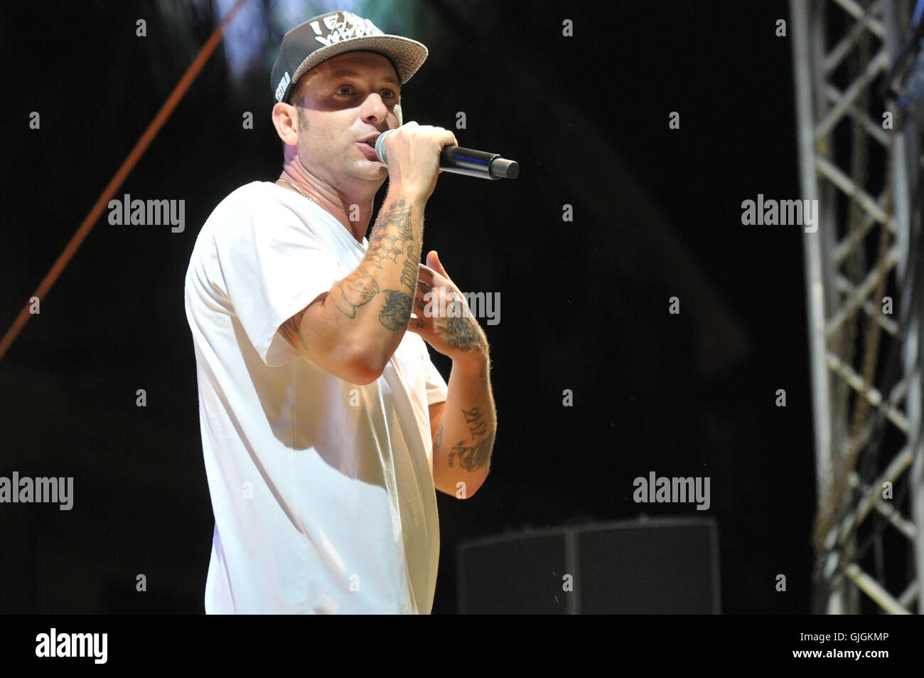 Monte Di Procida, Italy. 15th Aug, 2016. Italian Rapper Clementino ...