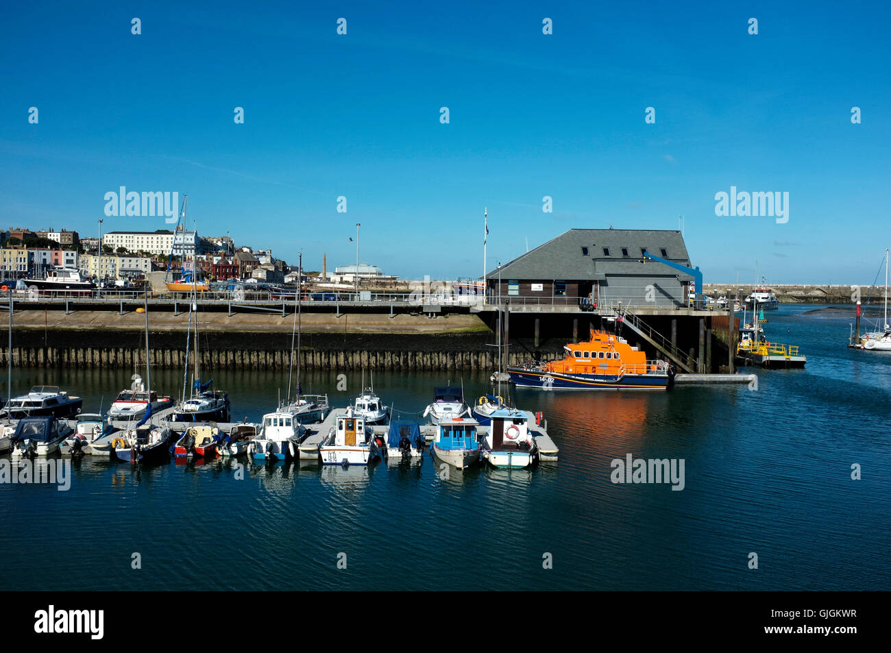 royal harbour marina in kent coastal town of ramsgate uk august 2016 ...