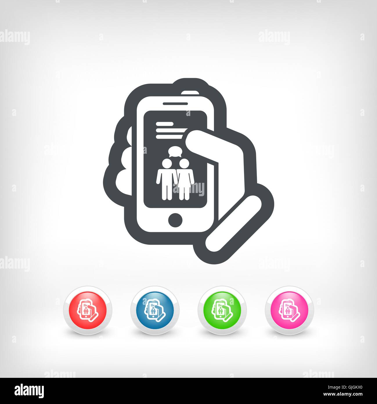 Click chat icon Stock Vector Images - Alamy