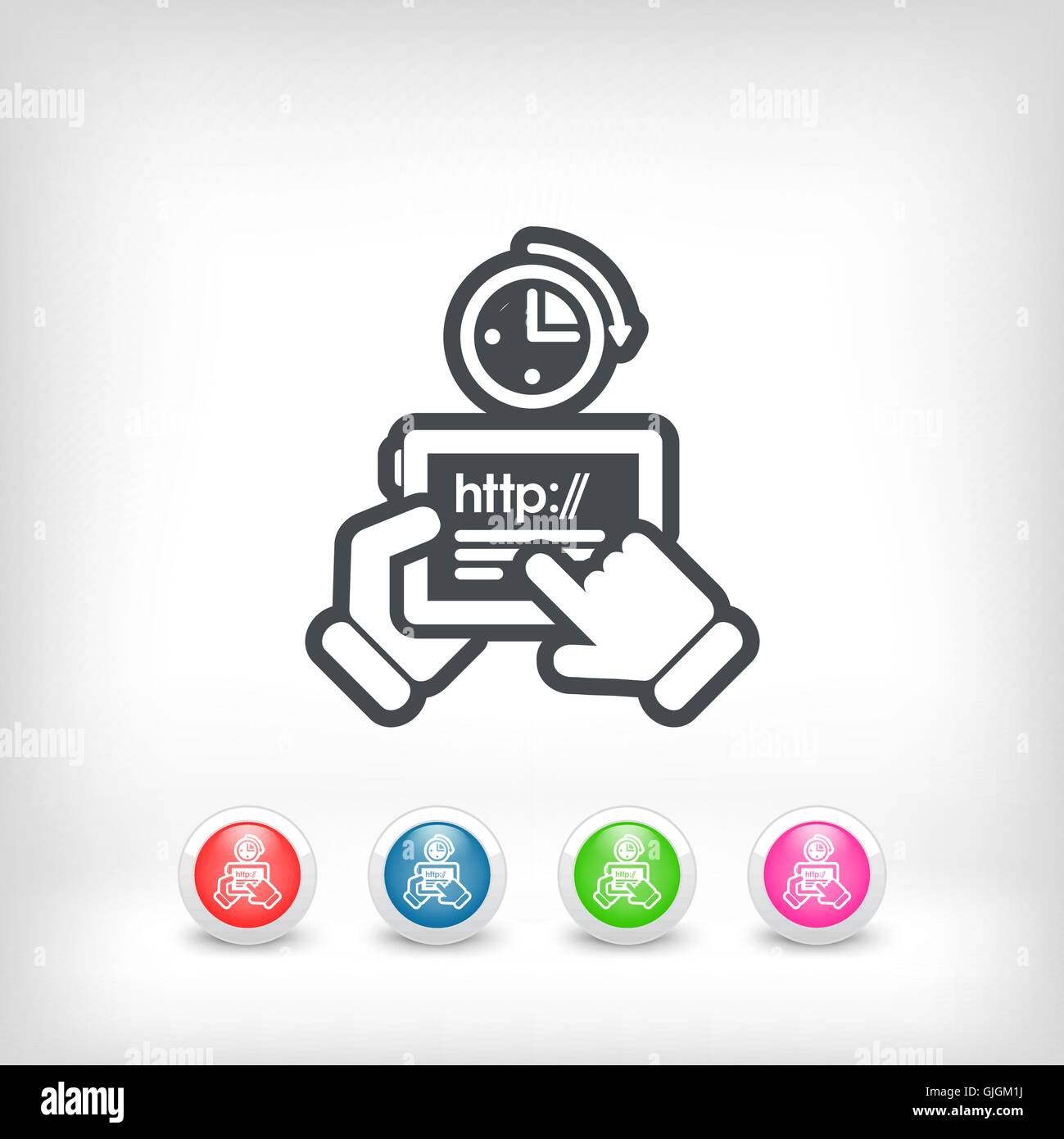 Connection time icon Stock Vector Image & Art - Alamy