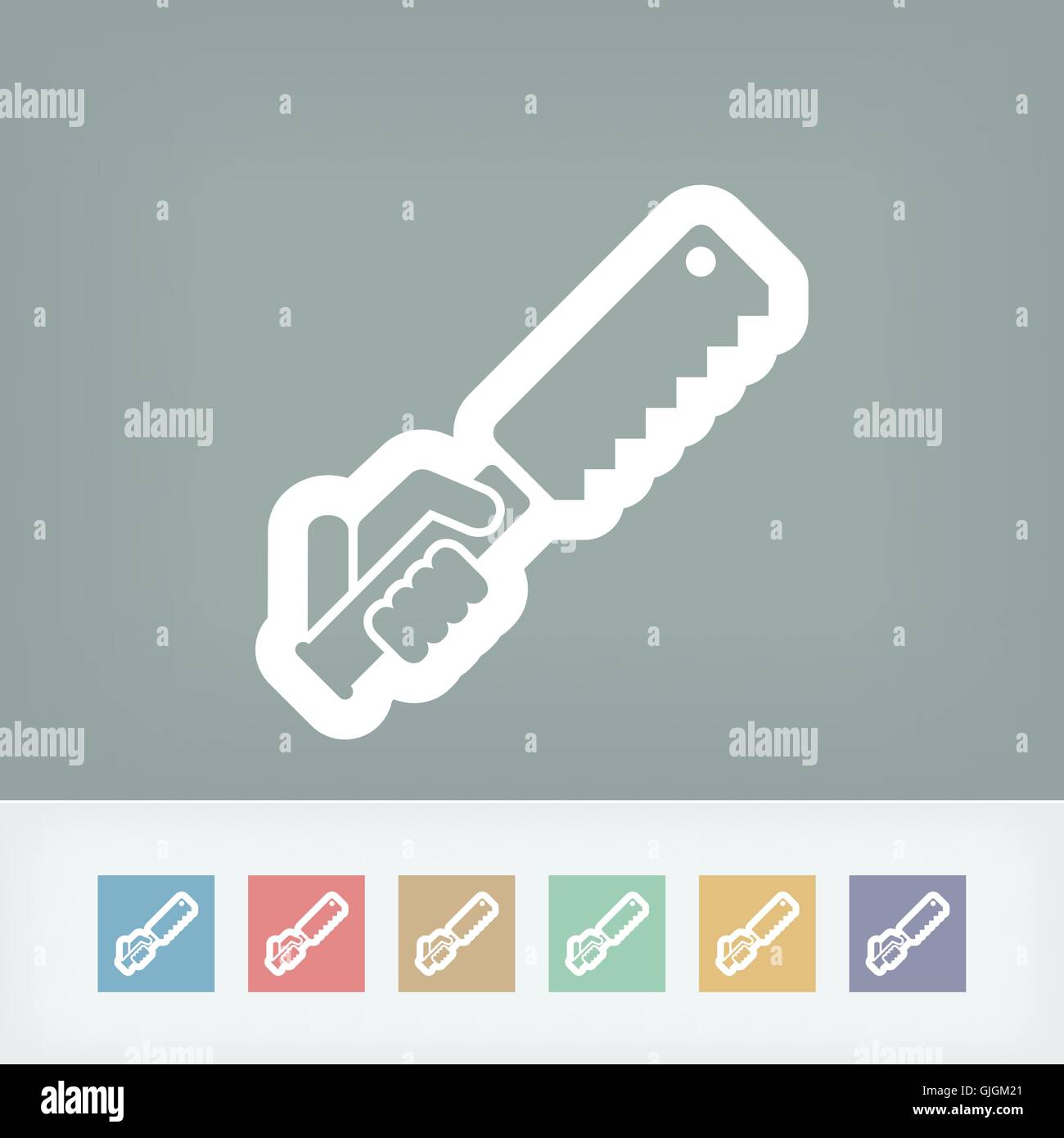 Craftsman sawing wood Stock Vector Images - Alamy