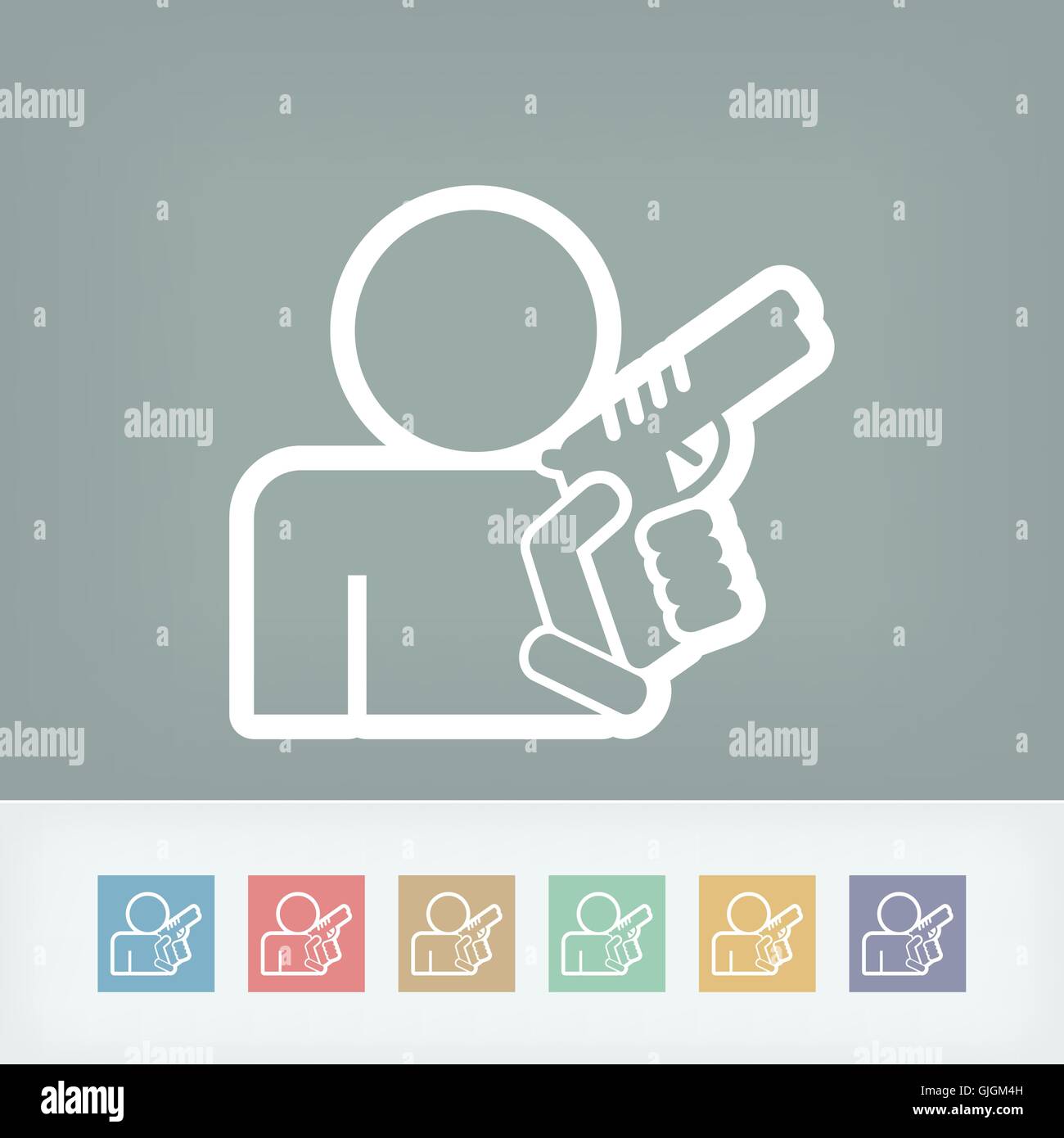Concept of armed man Stock Vector Image & Art - Alamy