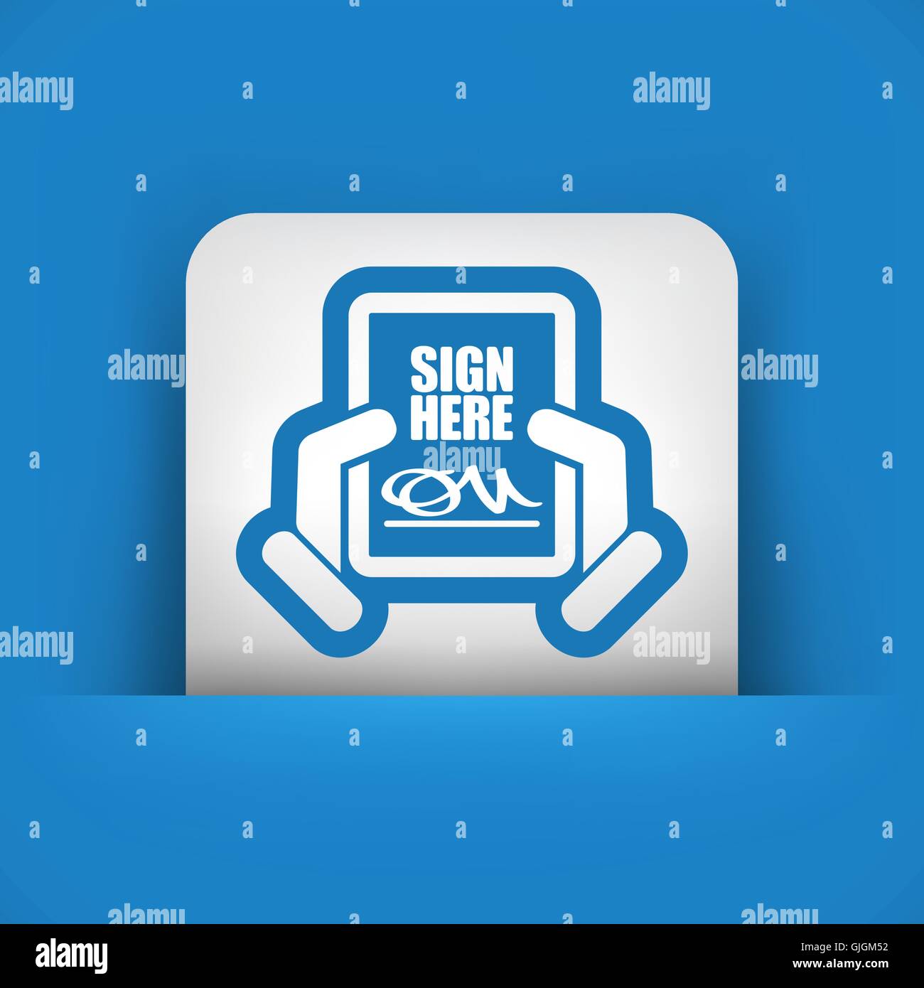 Sign on document icon Stock Vector Image & Art - Alamy