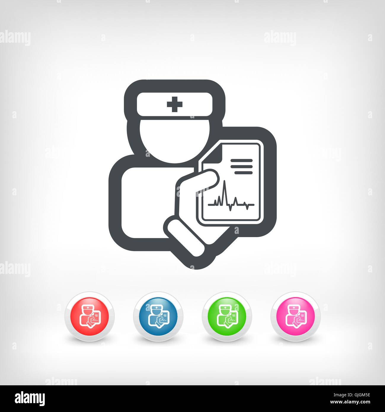 Doctor analyzing medical test results Stock Vector Images - Alamy