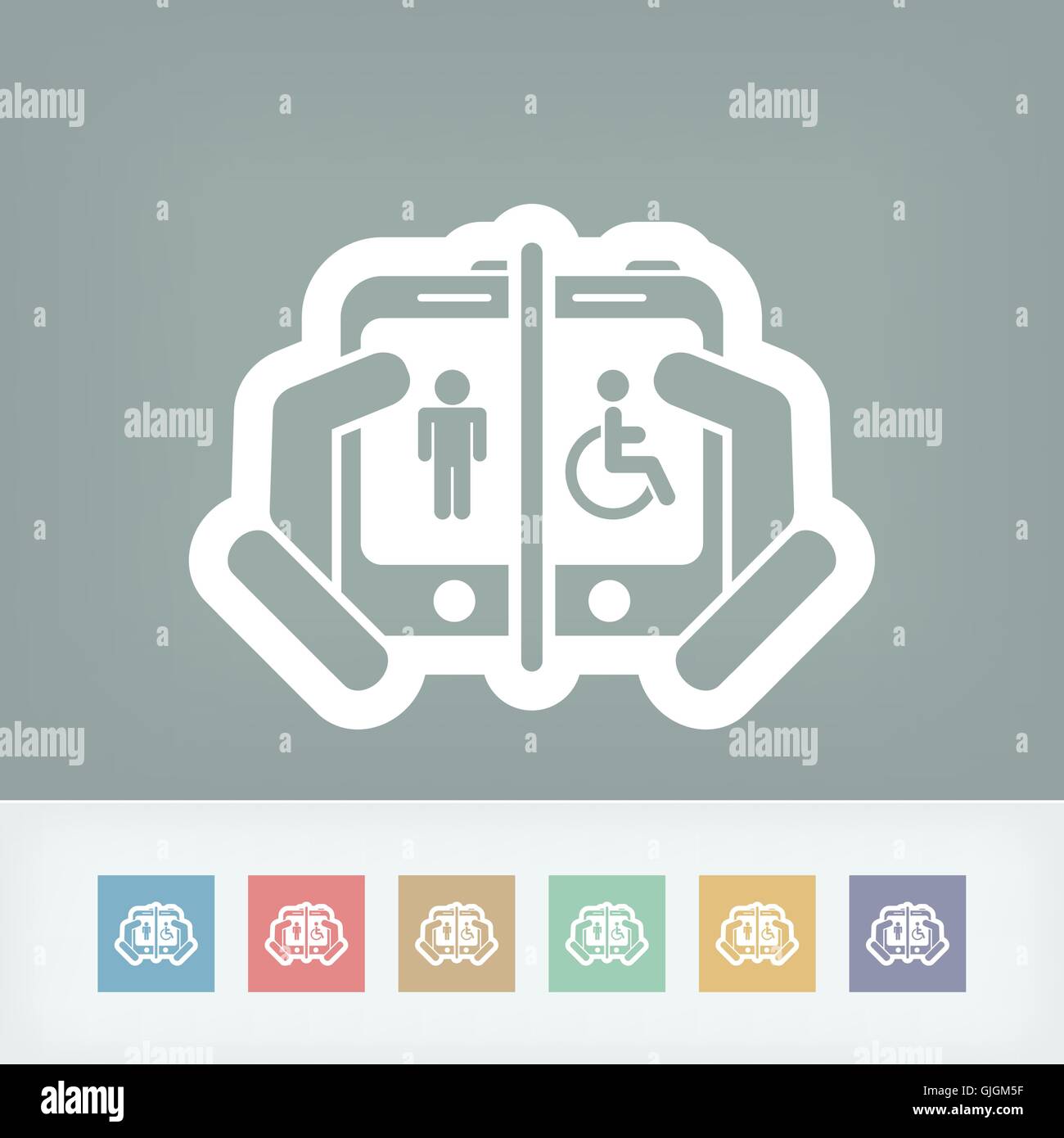 Disabled social network Stock Vector Image & Art - Alamy