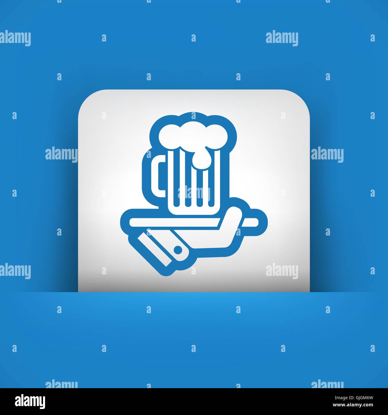 Waiter serving beer icon Stock Vector Image & Art - Alamy