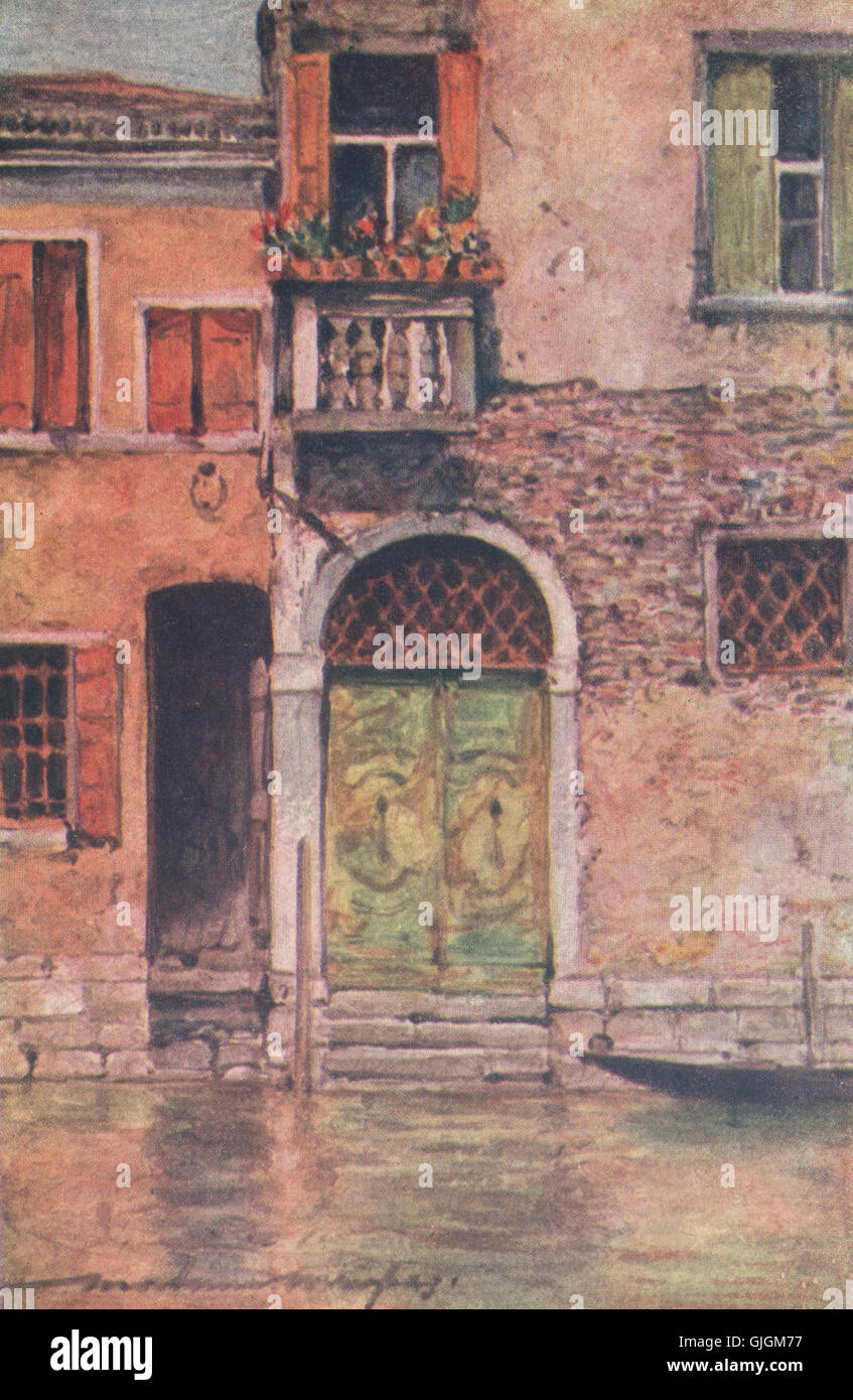 VENEZIA. 'A ruined Palazzo' by Mortimer Menpes. Venice, antique print ...