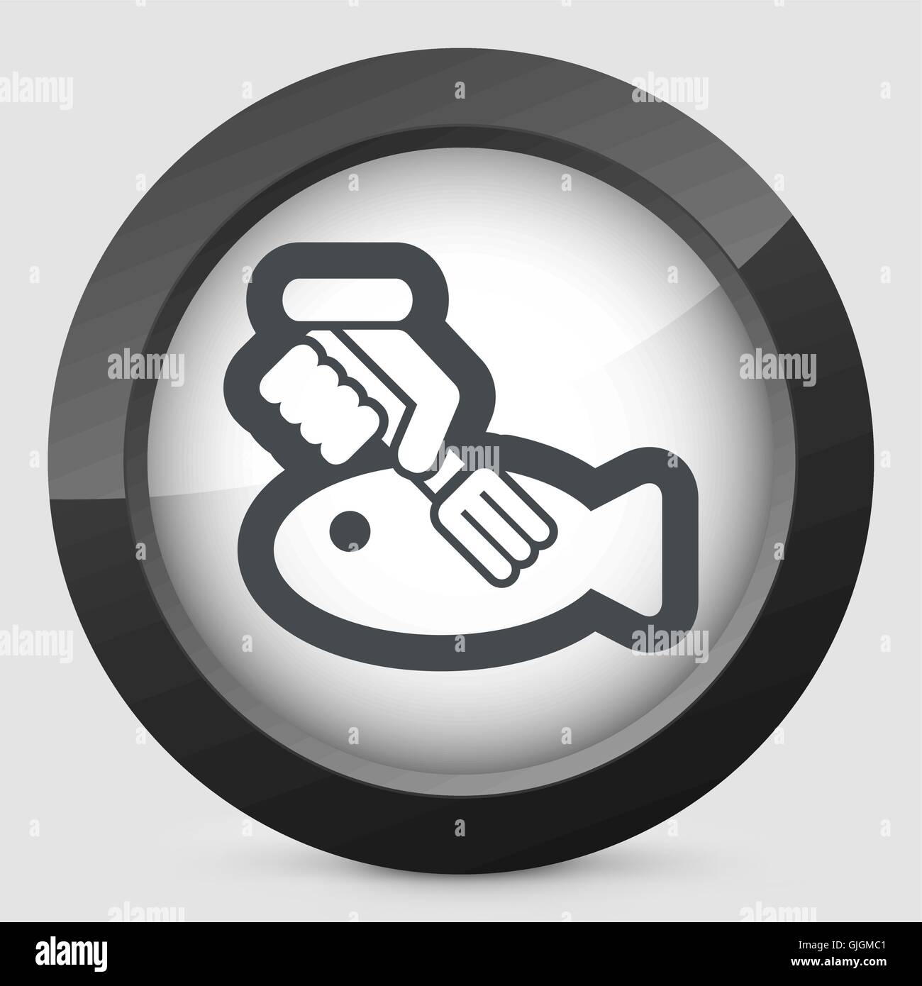 Fish eating icon Stock Vector Image & Art - Alamy