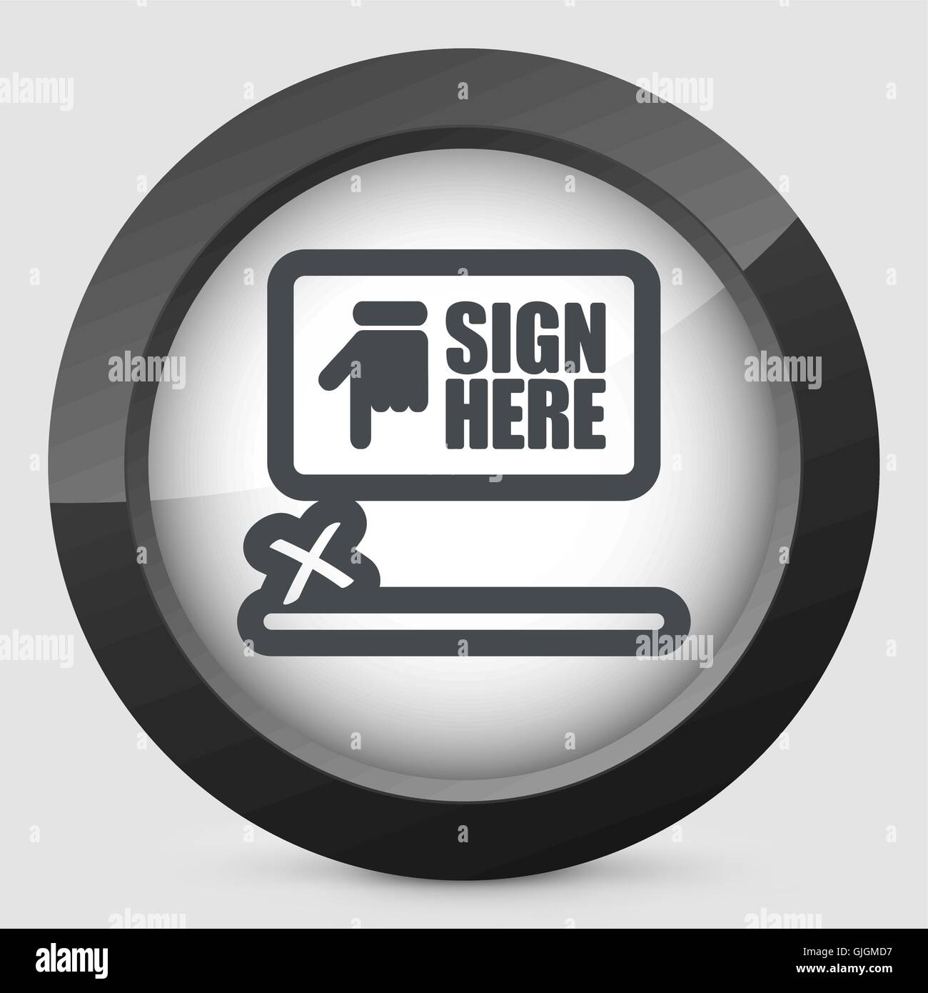 Sign on document icon Stock Vector Image & Art - Alamy