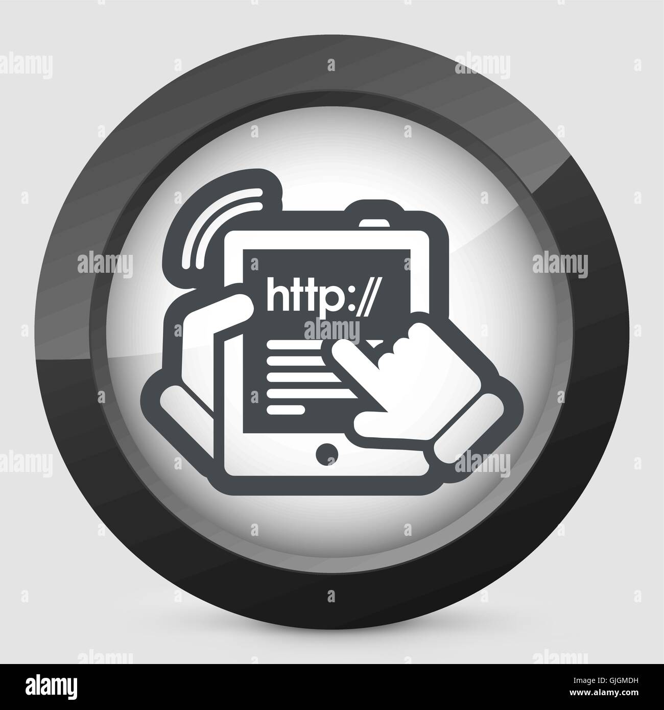 Vertical tablet connected to internet Stock Vector Image & Art - Alamy