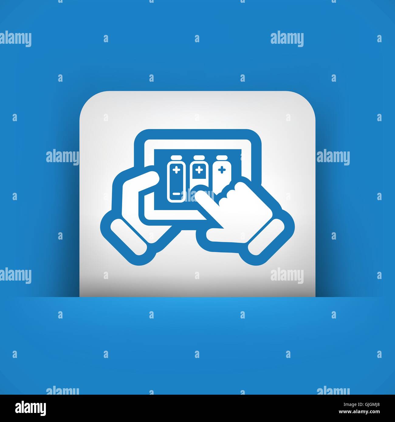 Tablet battery concept Stock Vector Image & Art - Alamy