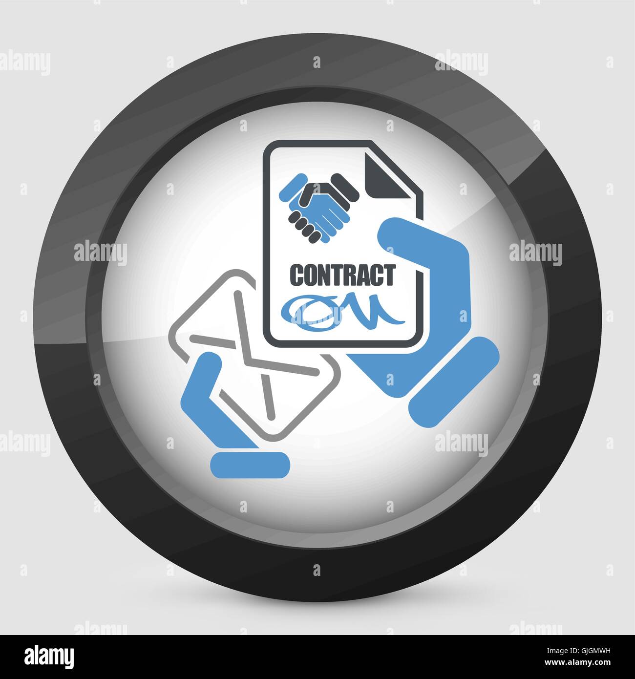 Mail with contract Stock Vector Image & Art - Alamy