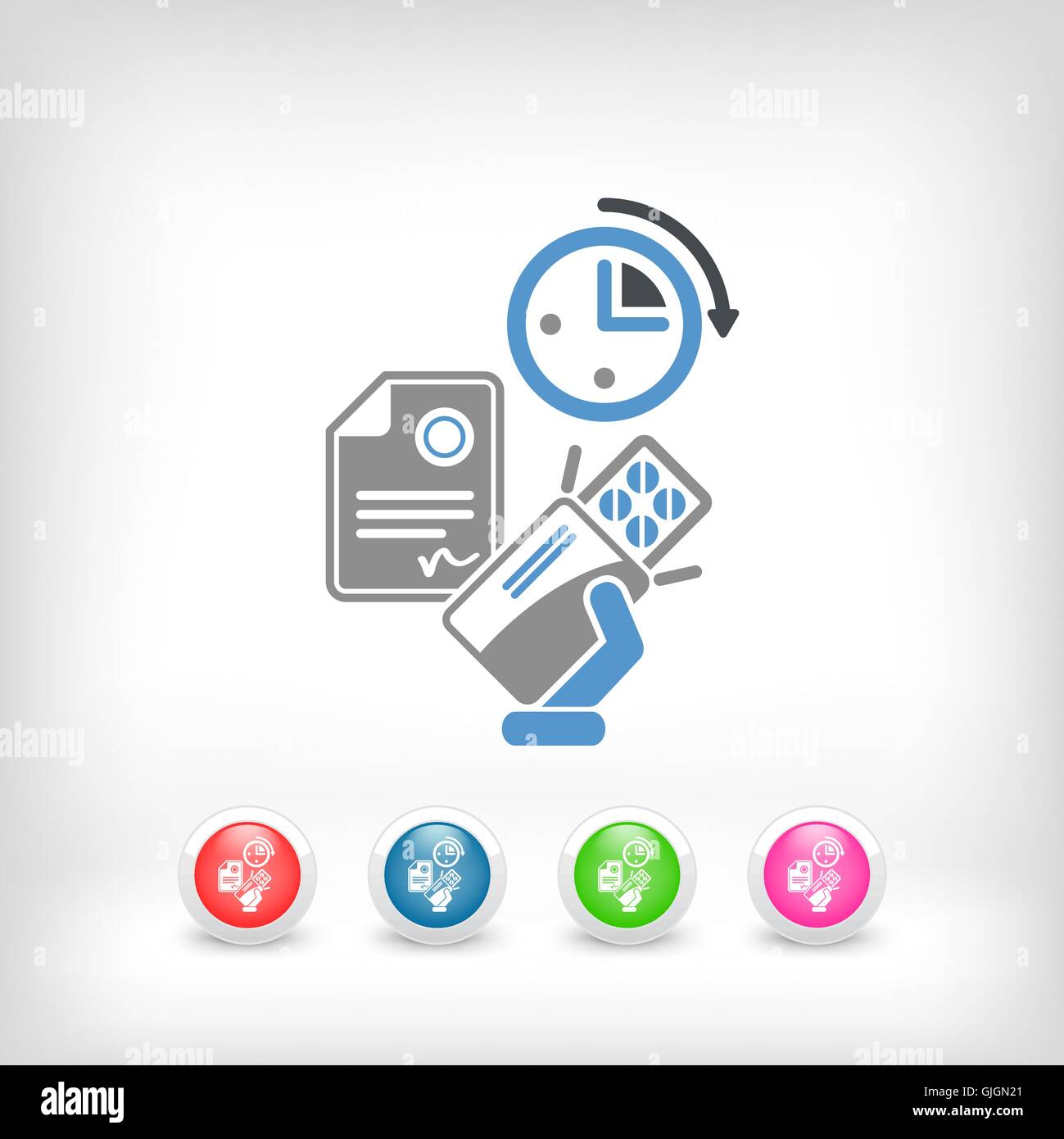 Time to take medicine Stock Vector Images - Alamy