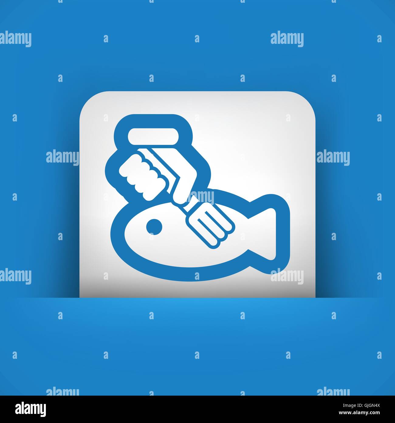 Fish eating icon Stock Vector Image & Art - Alamy
