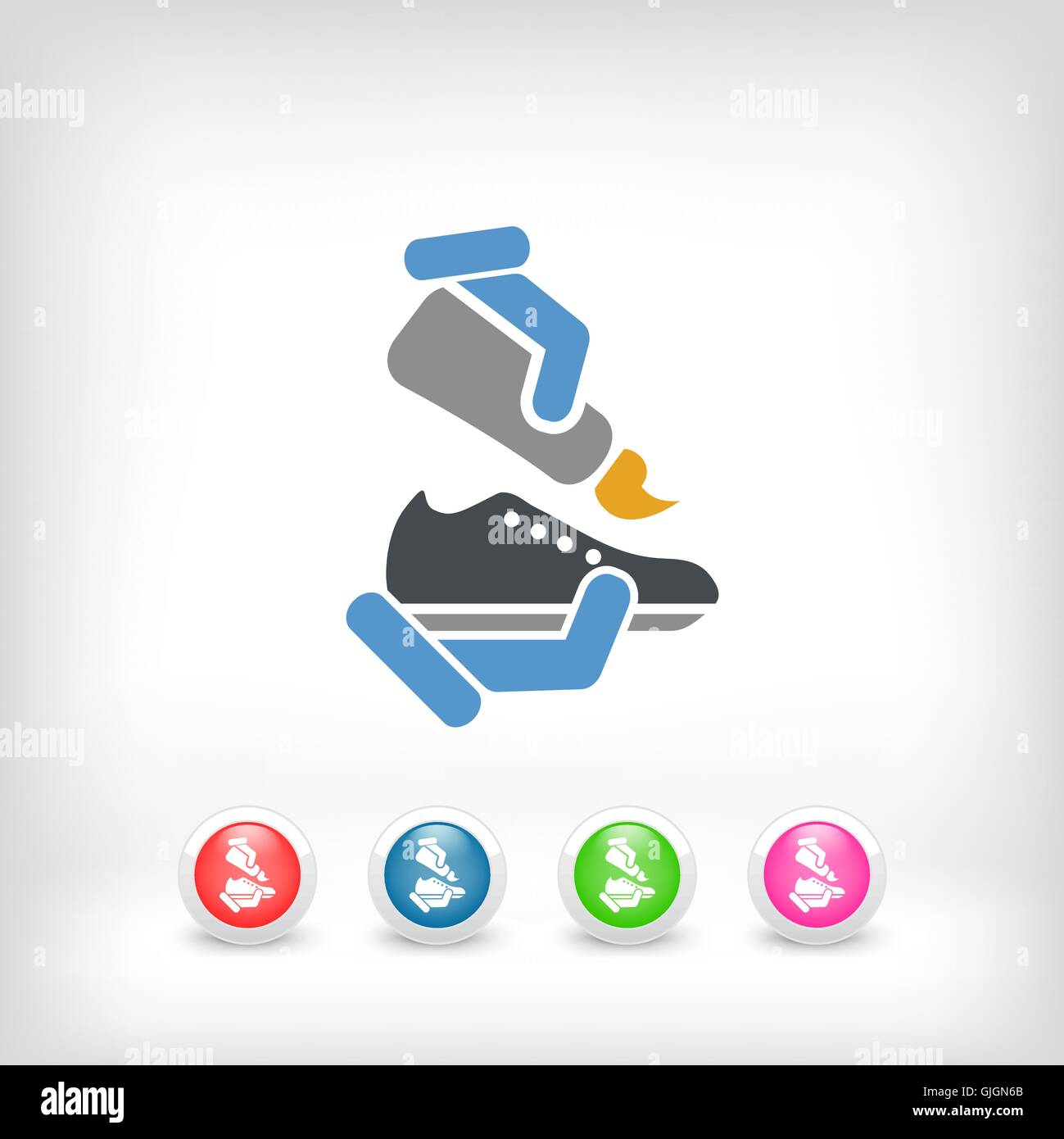 Polishing shoe Stock Vector Images - Alamy