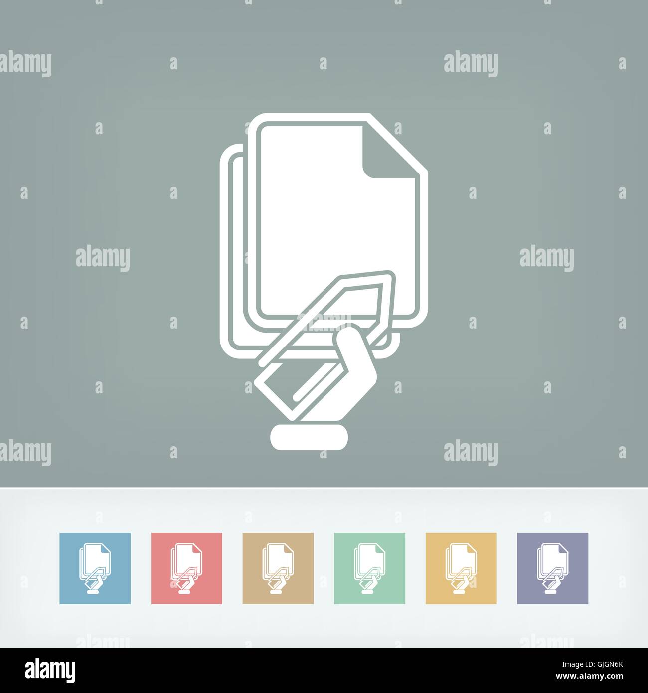 Hand holding paperwork Stock Vector Images - Alamy