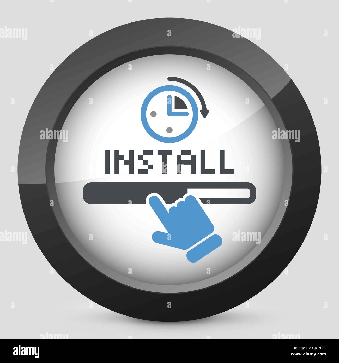 Install button hi-res stock photography and images - Alamy