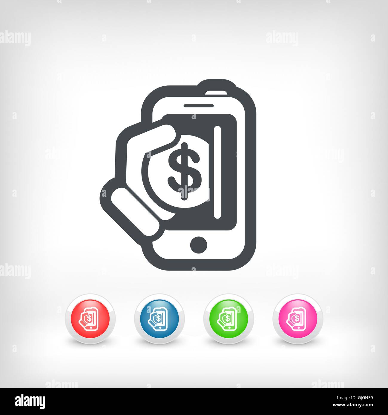 Smartphone money icon Stock Vector Image & Art - Alamy