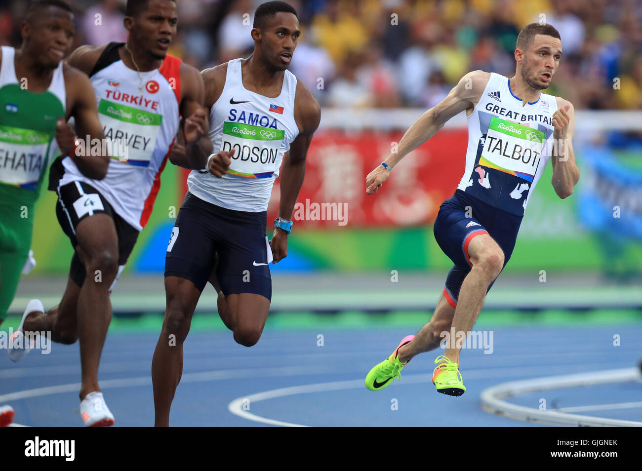 Great Britain's Daniel Talbot (right) during his heat in round 1 of the ...
